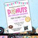 Donuts With Grownups Flyer: Editable Canva Template (digital Download ...