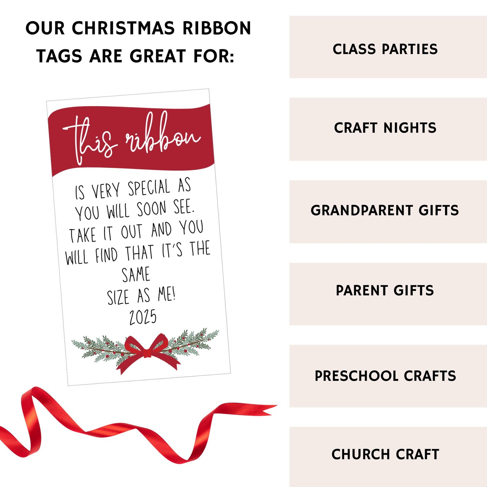 Height Keepsake Ornament Tag: Ribbon Growth Chart (digital Download) - Etsy