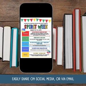 Reading Week, Spirit Week Flyer, Dr Seuss Week, School Spirit Week, Oh ...