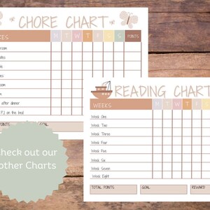 Kids Reward Chart, Sticker Chart,printable, Chore Chart, Behavior Chart ...