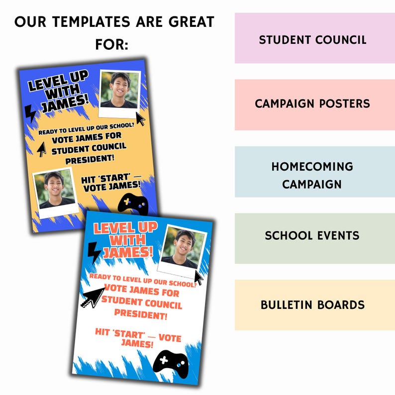 Student Council Campaign Flyer Template: Editable School Election ...