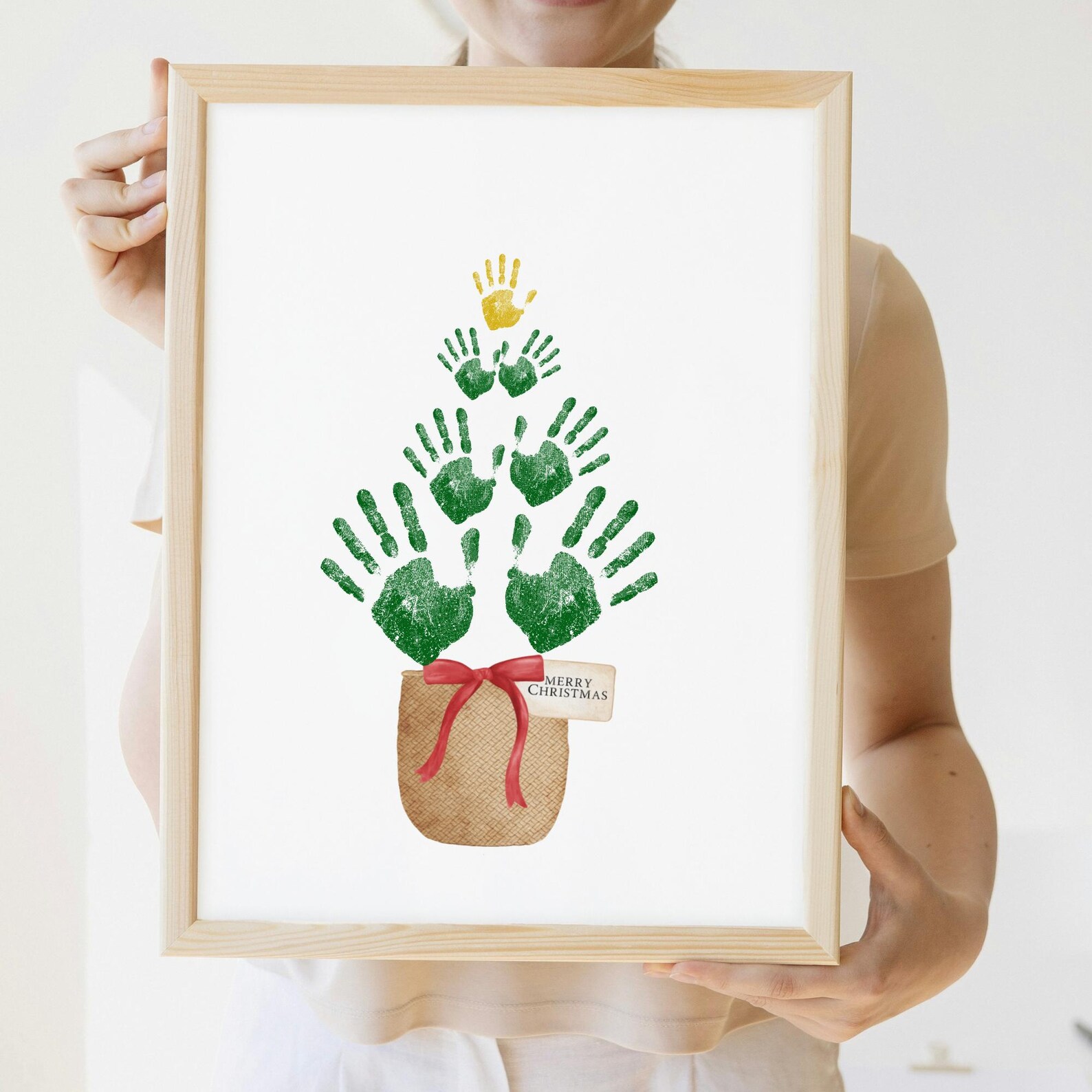 Christmas Handprint Art: Family Keepsake Craft (digital Download) - Etsy