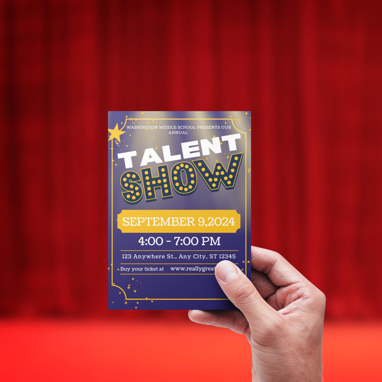 Editable Talent Show Flyer & Invitation: Canva Template (8.5x11 In) - Etsy