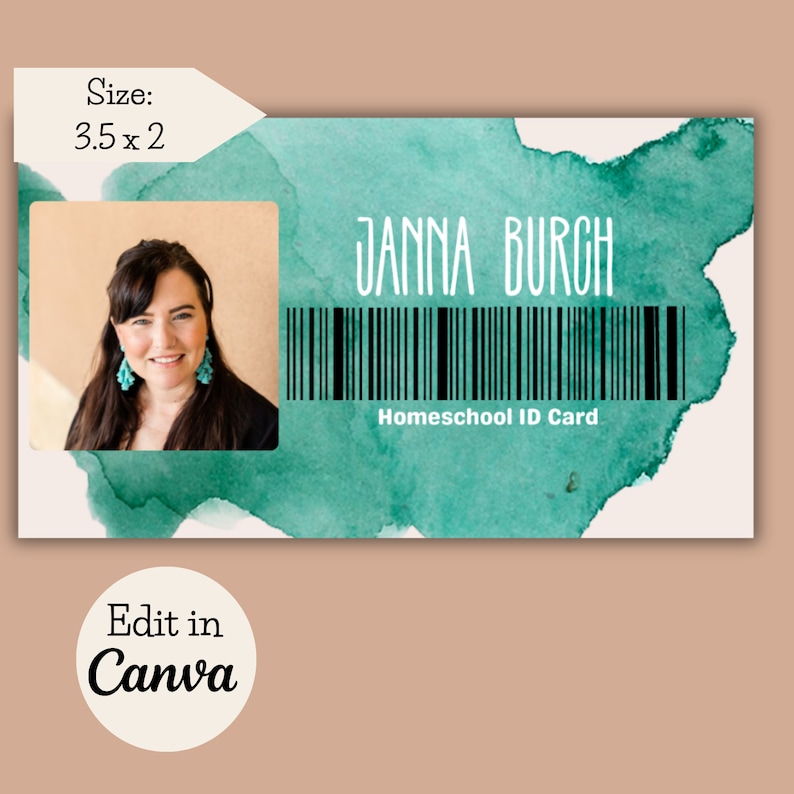 Homeschool Id, Id Badge, Id Card Template, Id Badge Template, Teacher ...