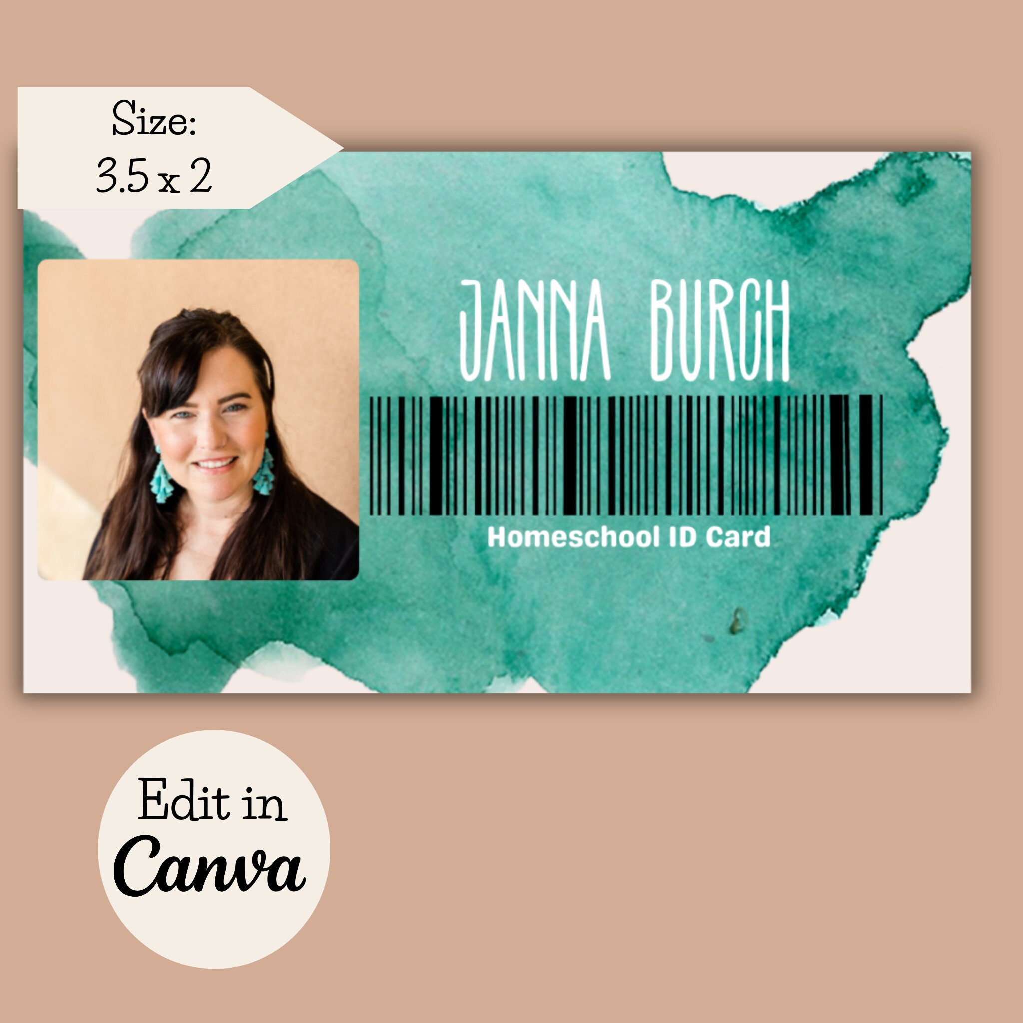 Homeschool Id, Id Badge, Id Card Template, Id Badge Template, Teacher ...