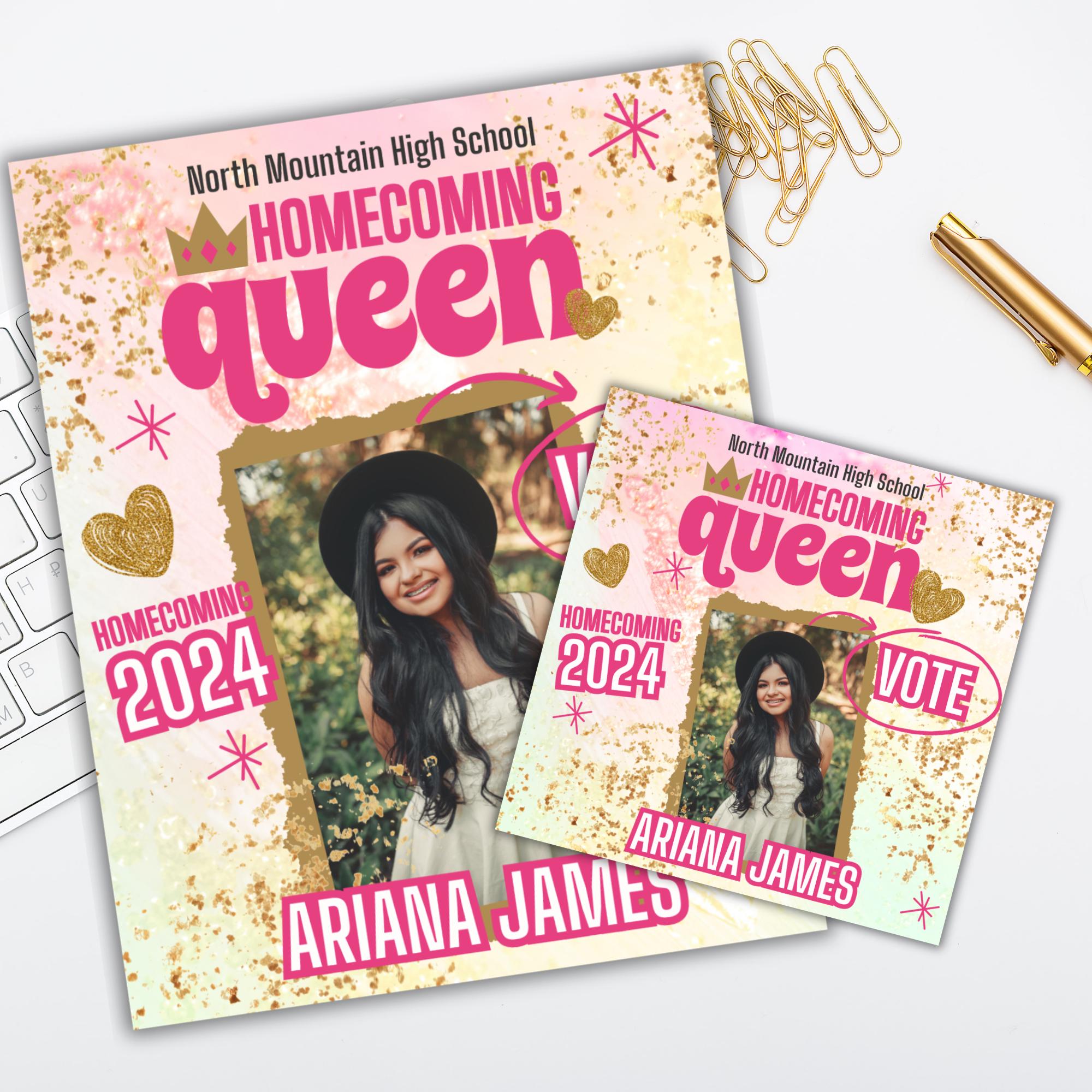 Homecoming Queen Social Media Flyer: Editable Canva Template (digital ...