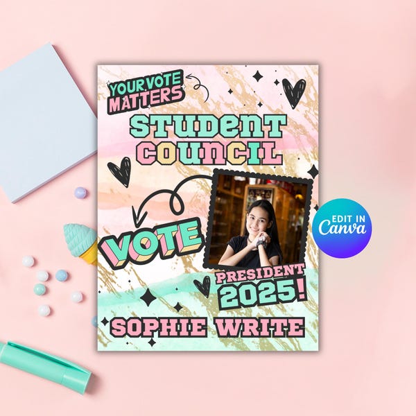 Student Council Treasurer Poster - Etsy