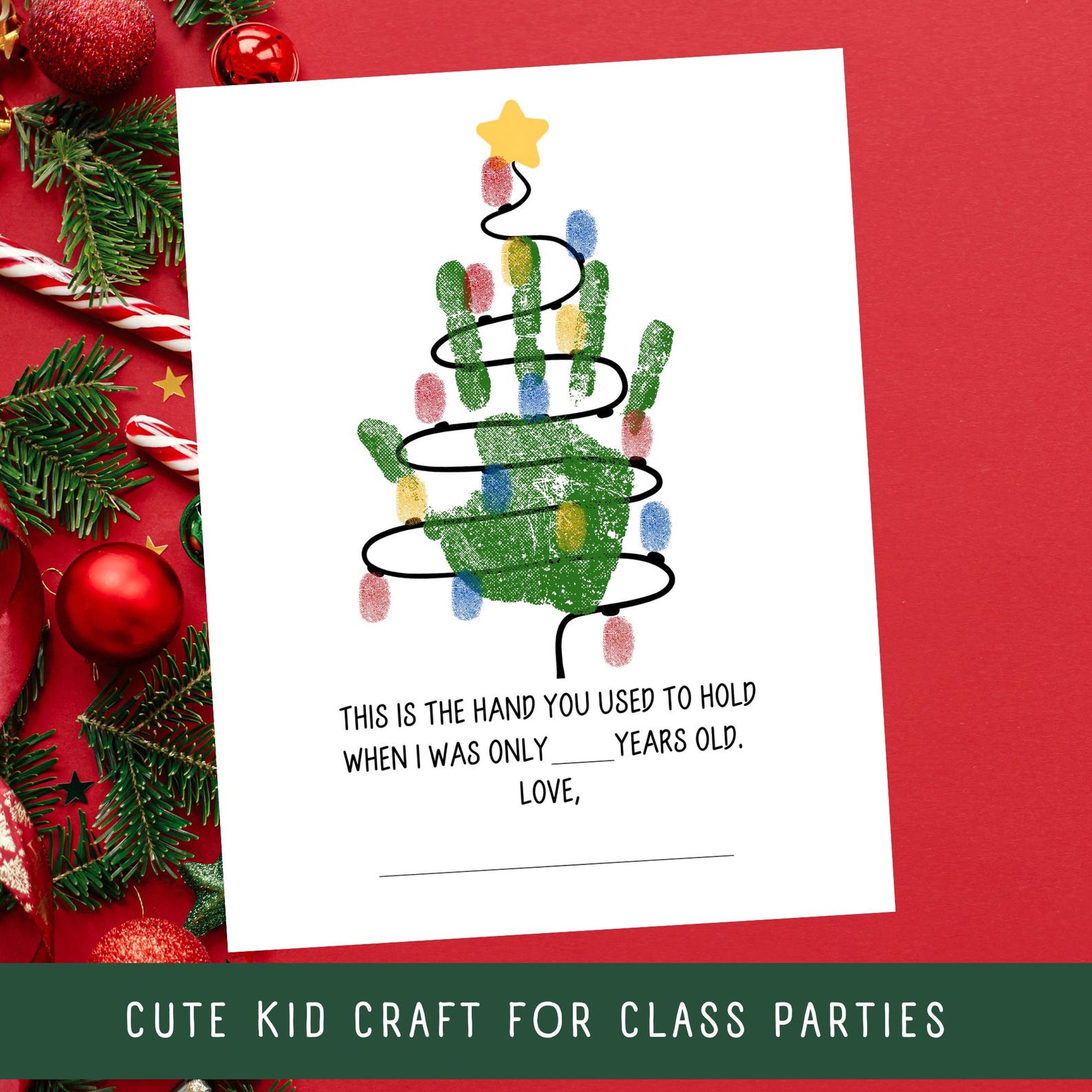 Christmas Tree Handprint Art: Family Keepsake Craft (digital Download ...