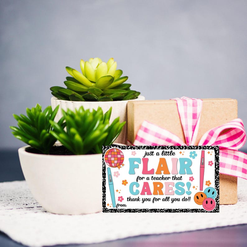Flair Pen Tag, Teacher Gift Tag, Flair Pen Gift Tag, Flair, Flair Pen ...