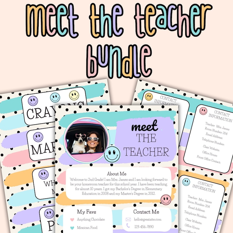 Editable Meet the Teacher Bundle: Back to School Newsletter (instant ...