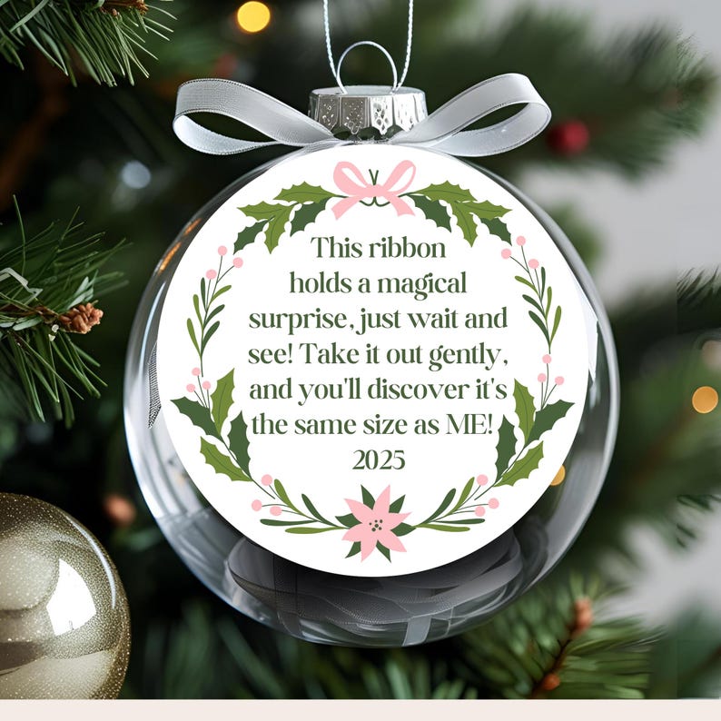Ribbon Height Ornament Tag (digital Download) - Etsy