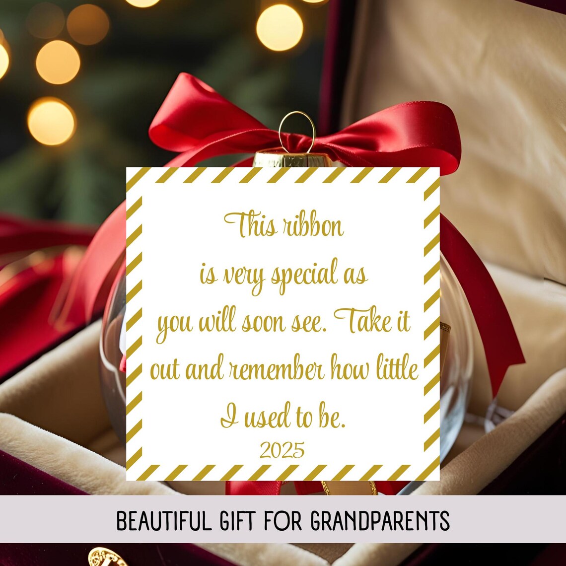 Height Ribbon Ornament Tag: Christmas Keepsake (digital Download) - Etsy