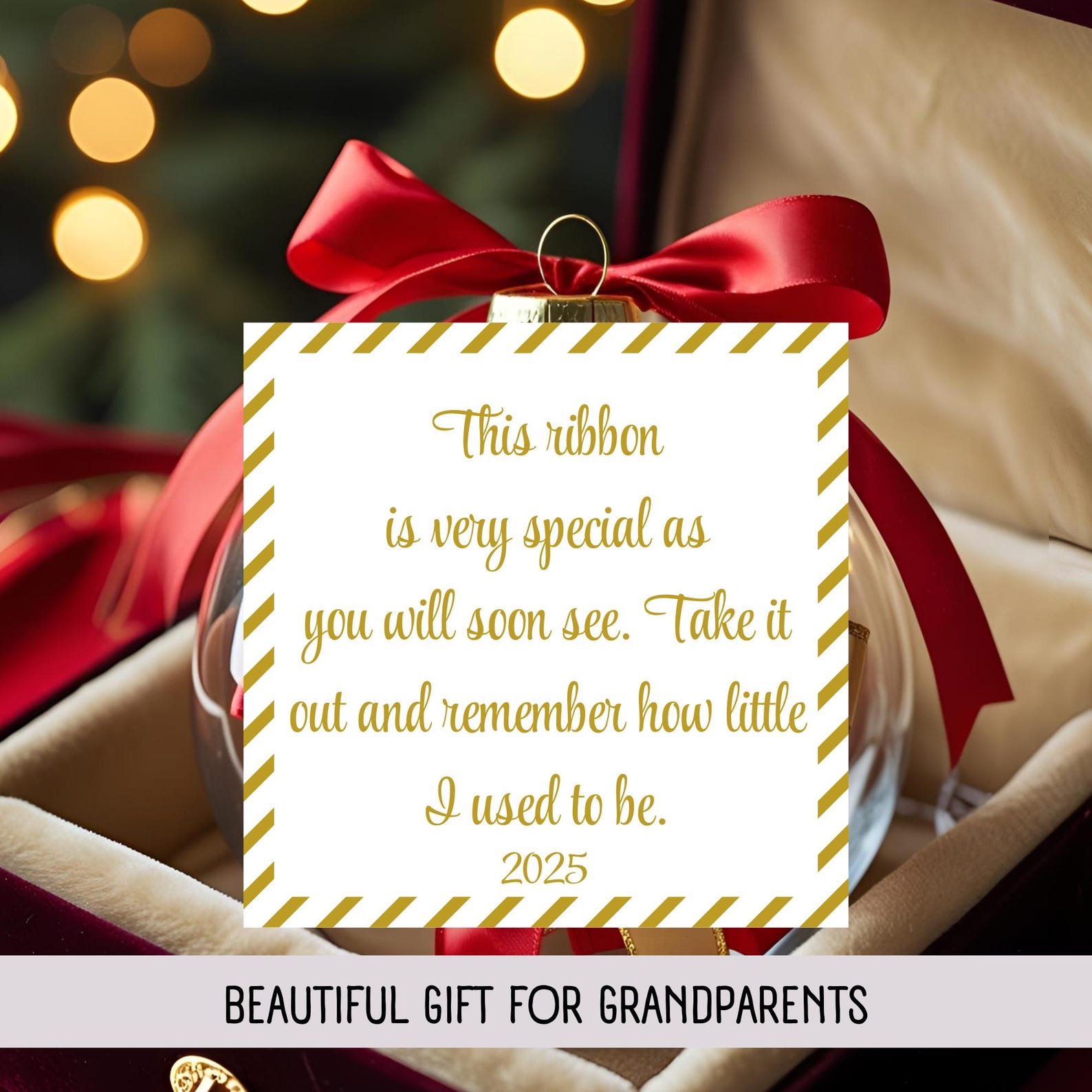 Height Ribbon Ornament Tag: Christmas Keepsake (digital Download) - Etsy