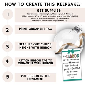 Height Ribbon Ornament Tag, Keepsake Gift (digital Download) - Etsy