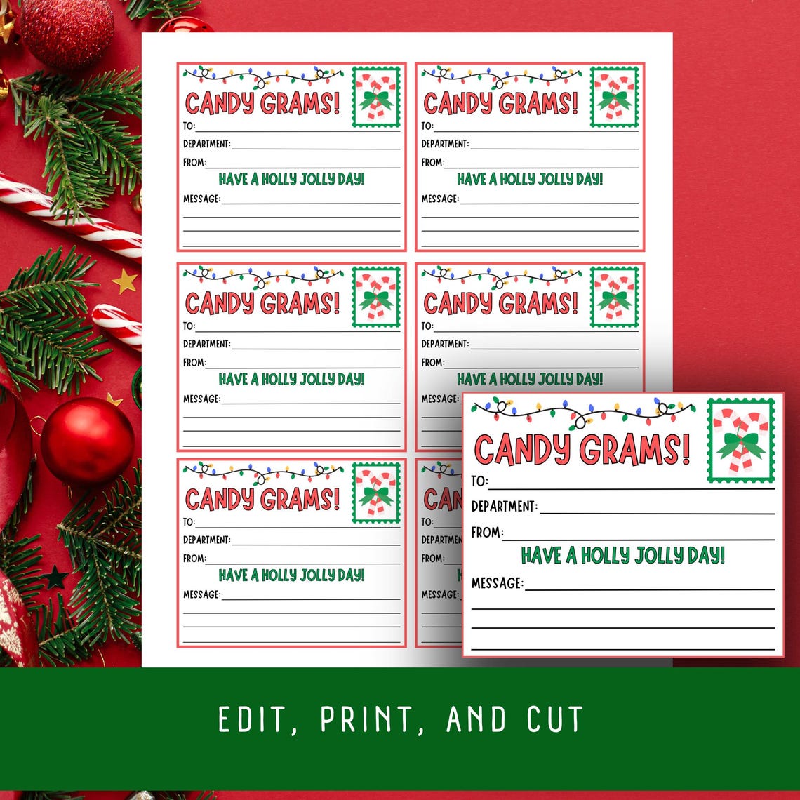 Candy Grams Printable: Editable Canva Template (digital Download) - Etsy