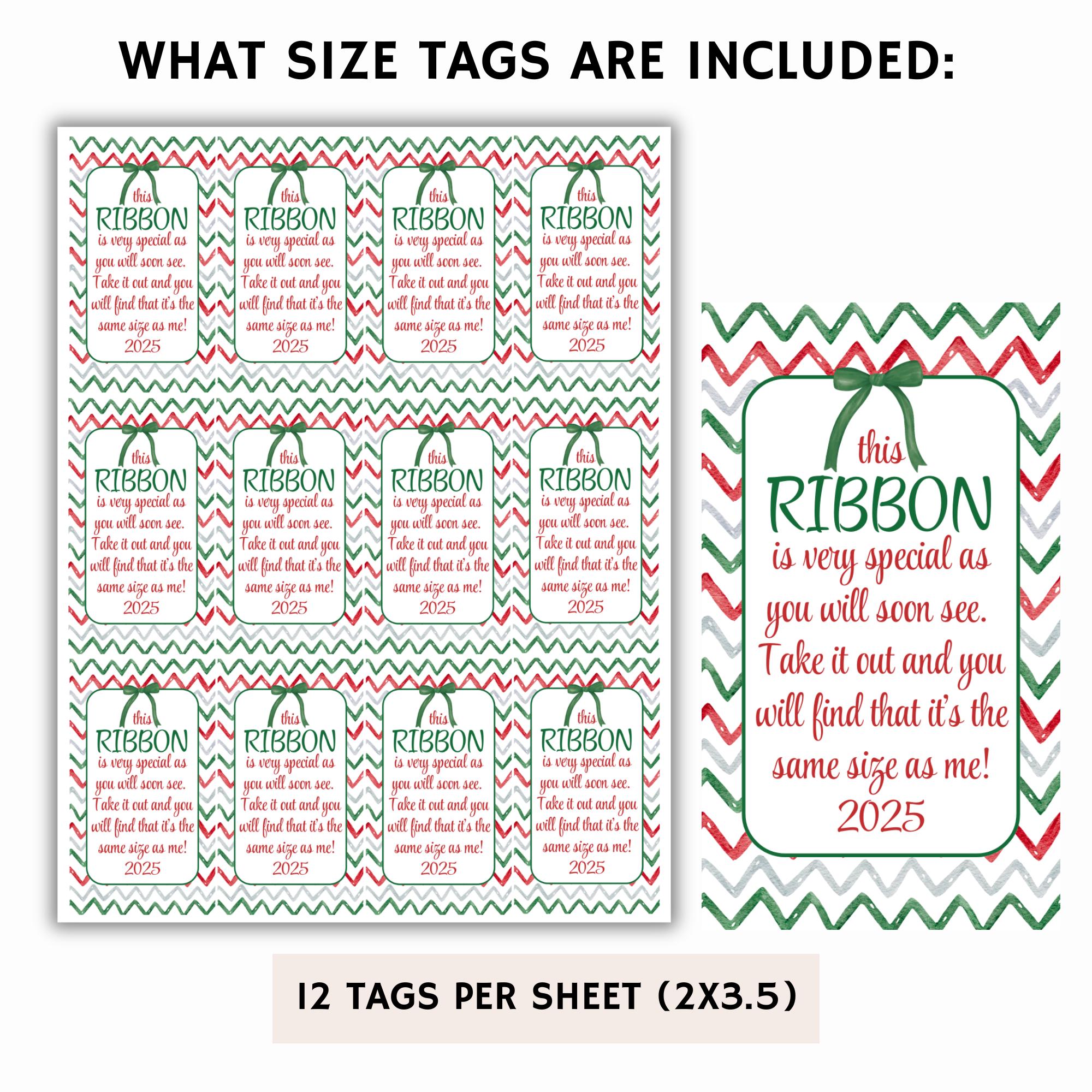 Ribbon Height Keepsake Ornament Tag - Etsy