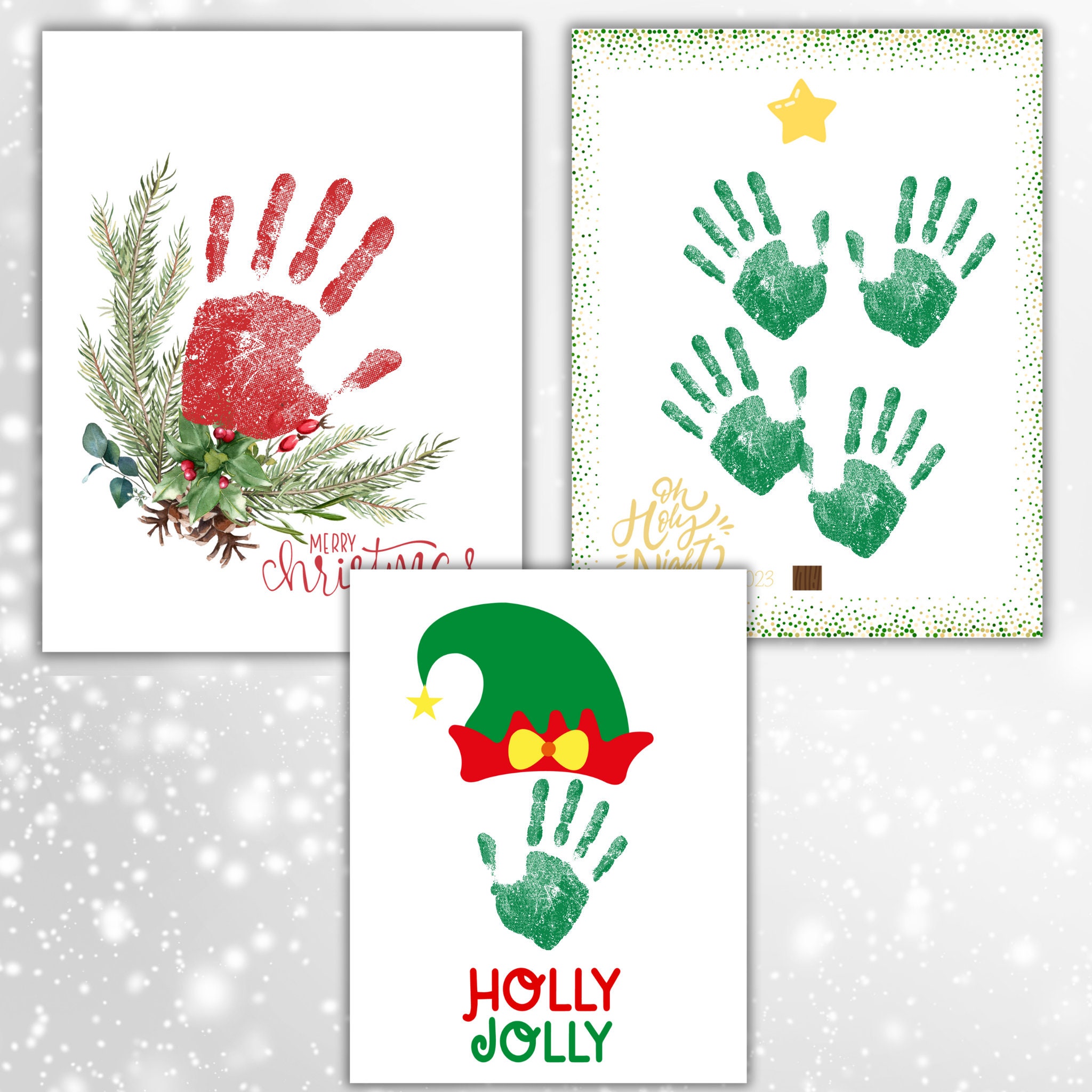 Handprint Craft, Handprint Art, Family Handprint Art, Christmas ...