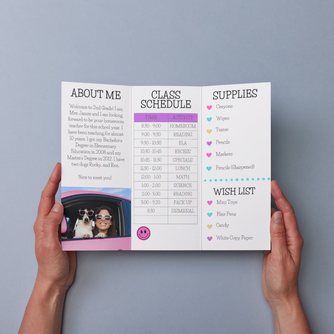 Meet the Teacher Brochure, Open House, Kindergarten, Open House ...