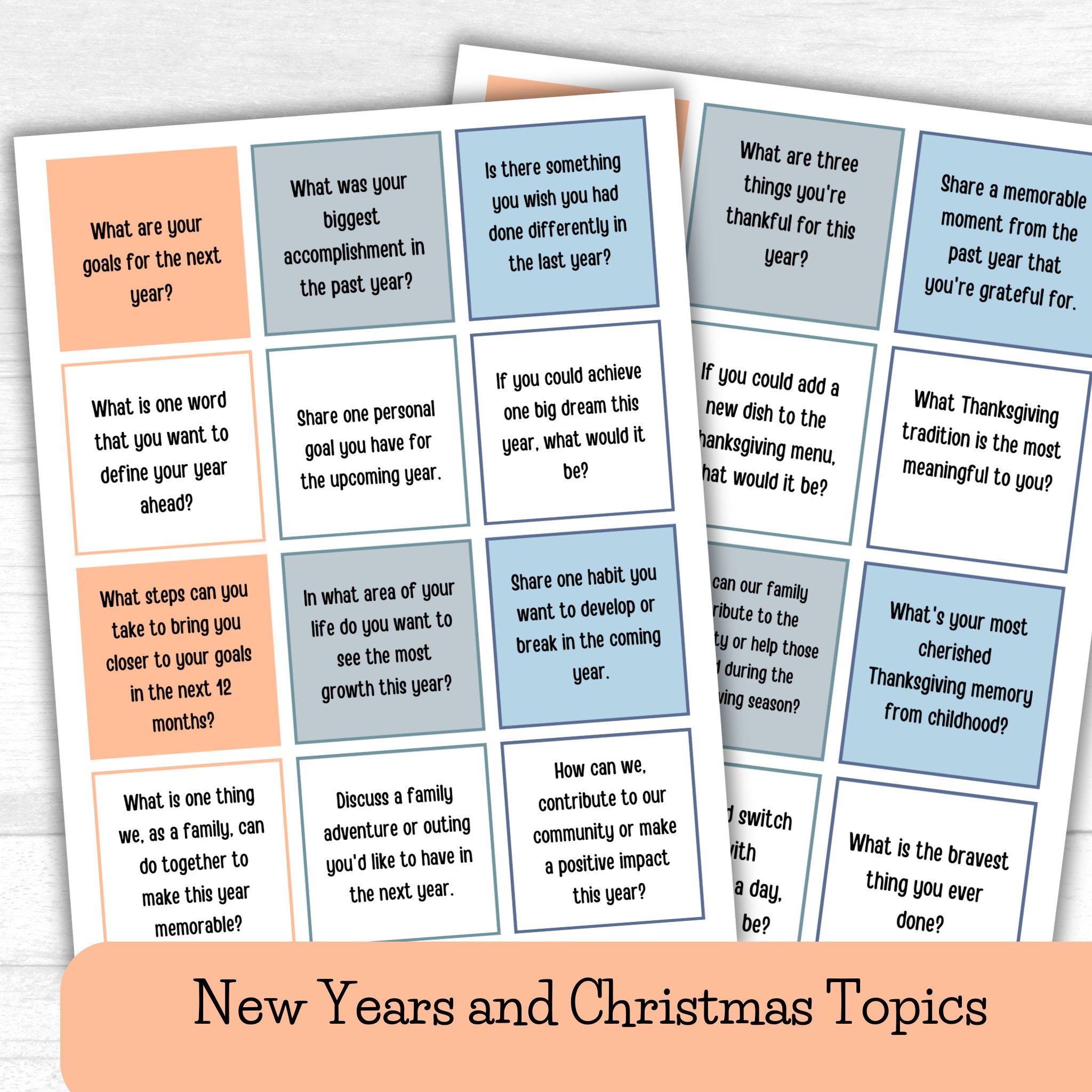 Family Conversation Starter Cards: 250+ Editable Questions (digital ...