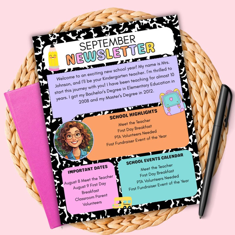 Editable Meet the Teacher Newsletter Template: Canva Design (a4/letter ...