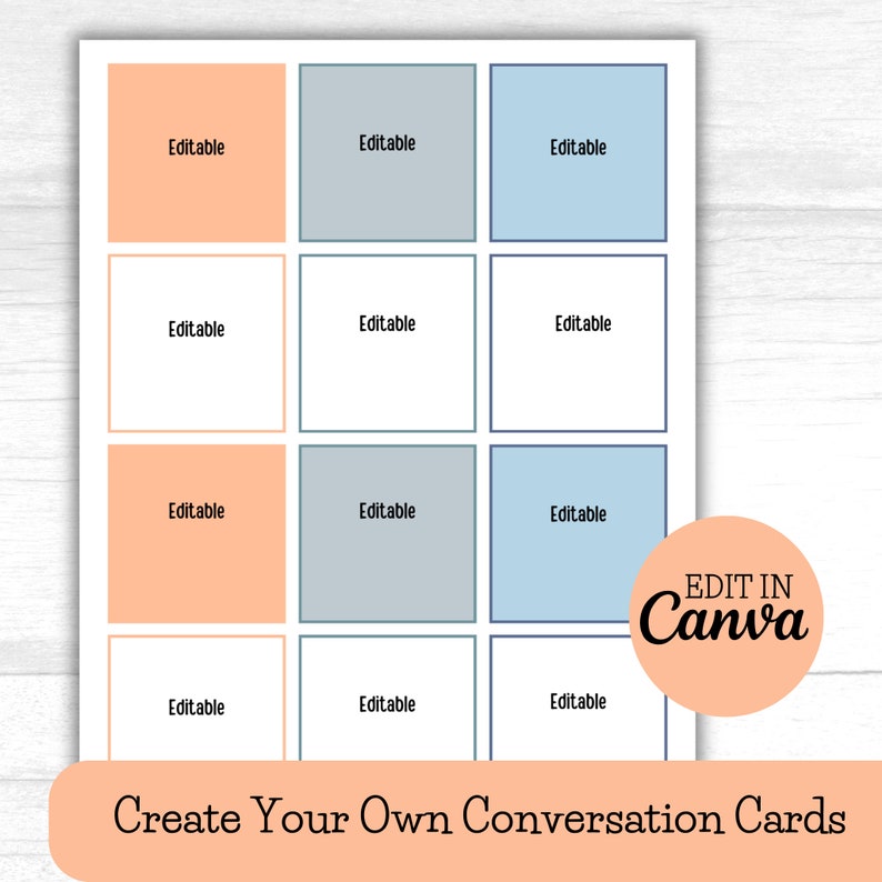 Family Conversation Starter Cards: 250+ Editable Questions (digital ...