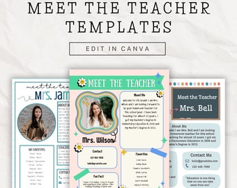 Meet the Teacher Editable Flyer, Back to School, Open House, Teacher ...