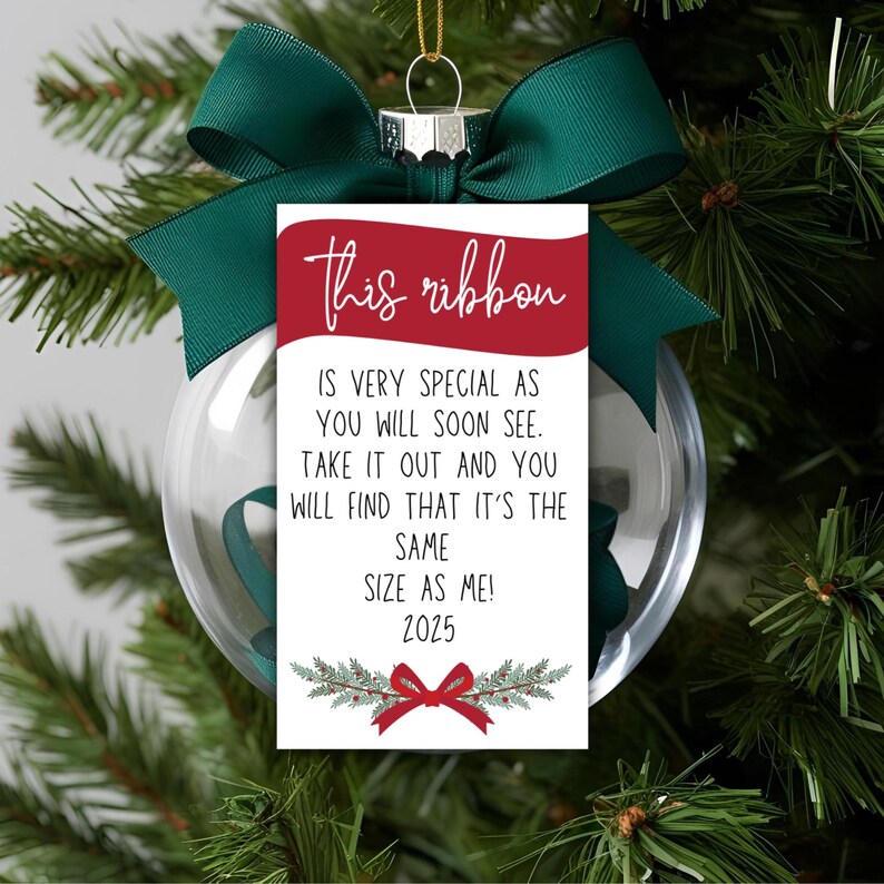 Height Keepsake Ornament Tag: Ribbon Growth Chart (digital Download) - Etsy
