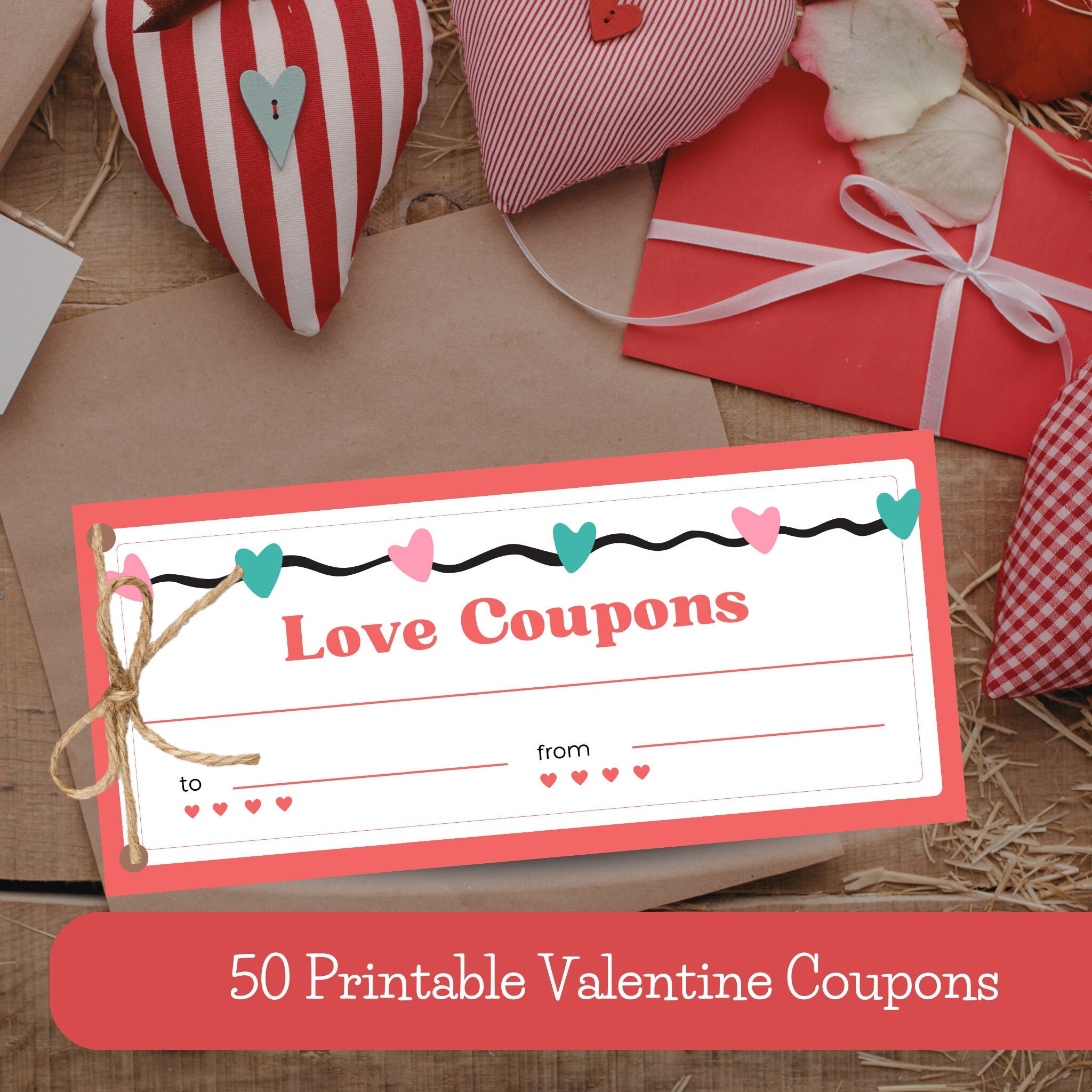 Editable Kids Valentine's Day Coupons: Printable Love Coupon Book ...