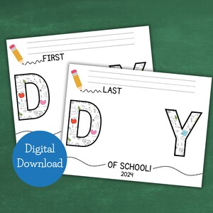 First and Last Day Handprint Art: School Keepsake (digital Download) - Etsy