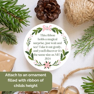 Same Size as Me, Ribbon Ornament Tag,height Ornament Tag, Take It ...