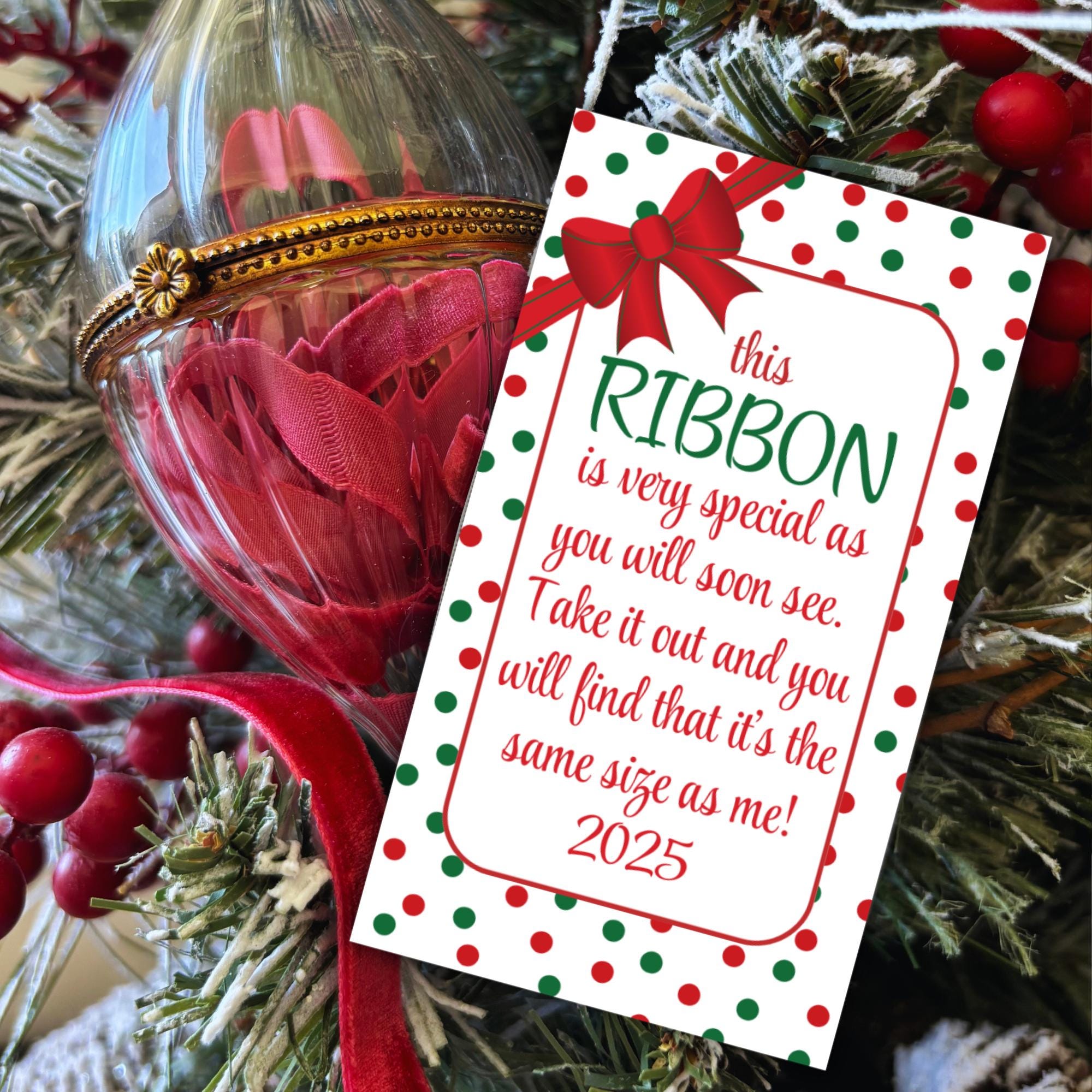 Height Keepsake Ornament Tag: Ribbon Growth Tracker - Etsy