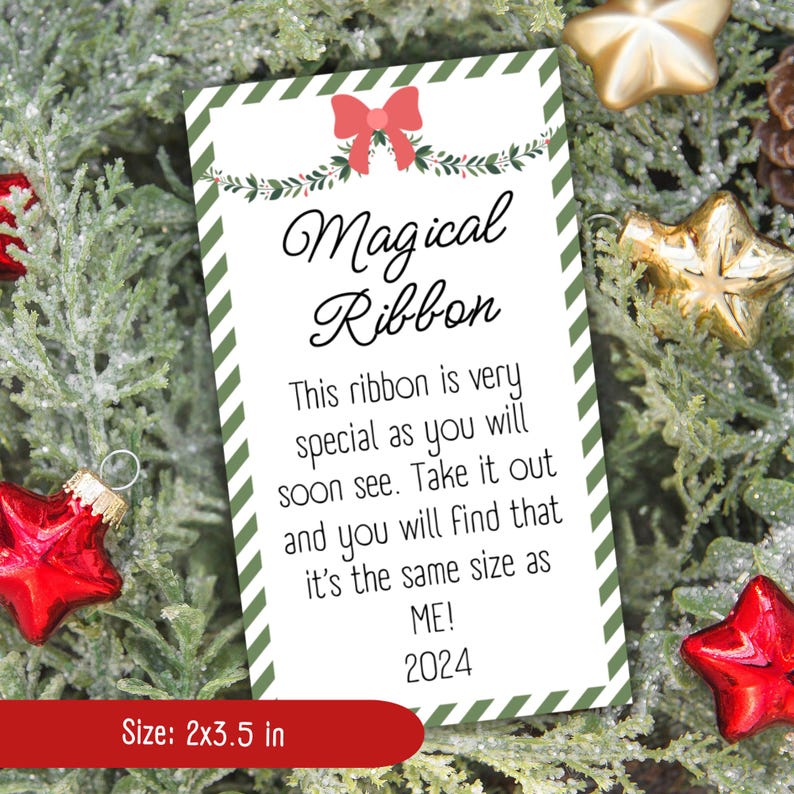 Ribbon, Tag, Same Size as Me, Ribbon Ornament, Height Ornament Tag ...