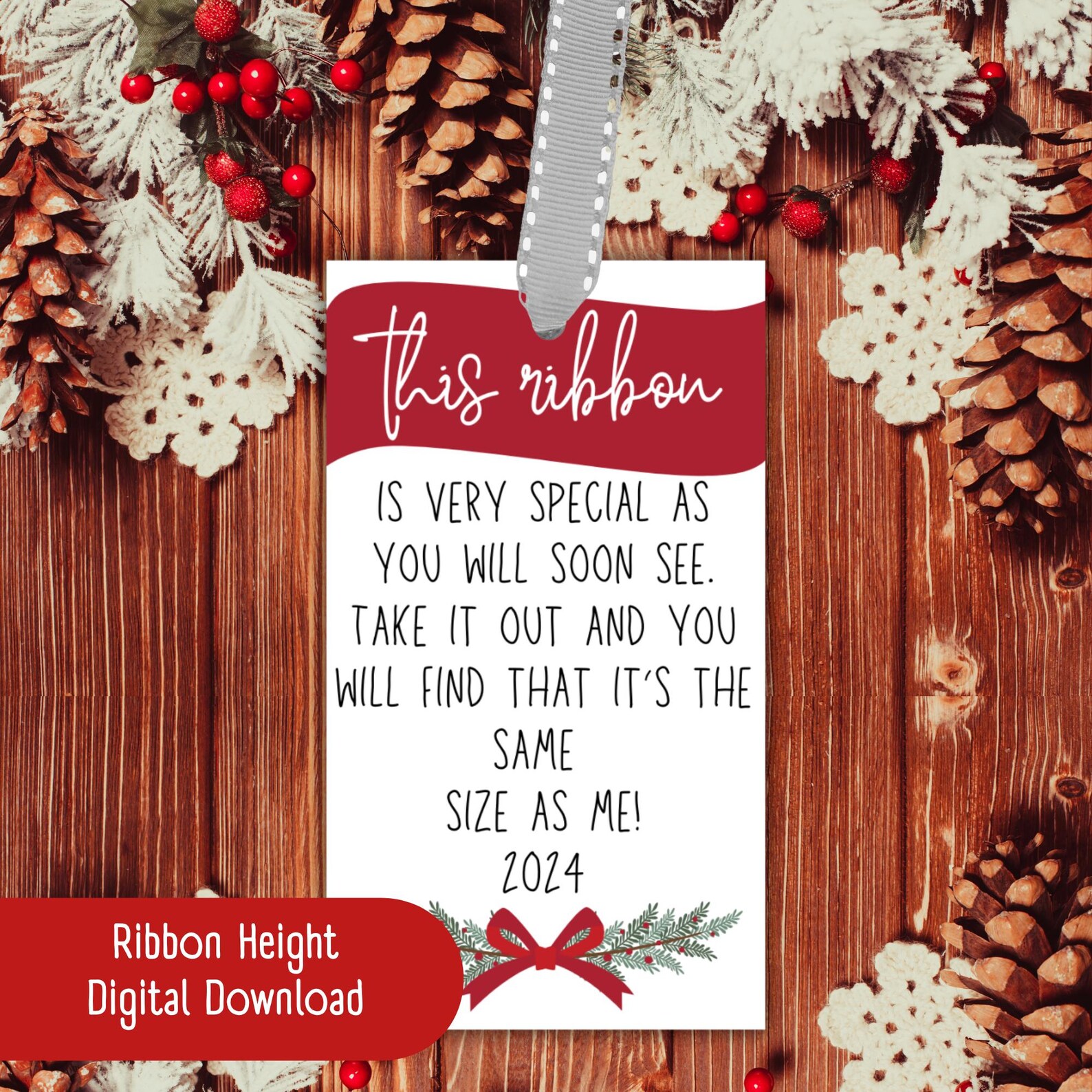 Ribbon Tag,same Size as Me,ribbon Ornament, Height Ornament Tag ...