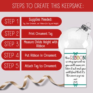 Height Ribbon,tag, Same Size as Me,ribbon Ornament,height Ornament Tag ...