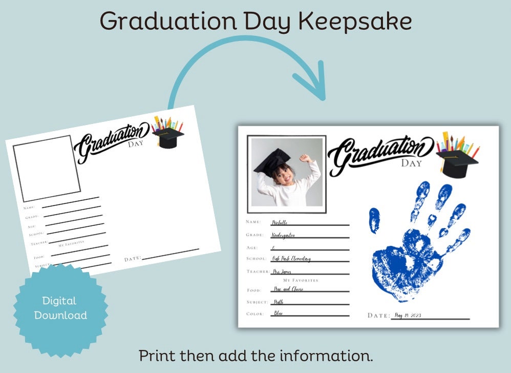 Graduation Day Craft, Last Day of School, Graduation Keepsake, Kids ...