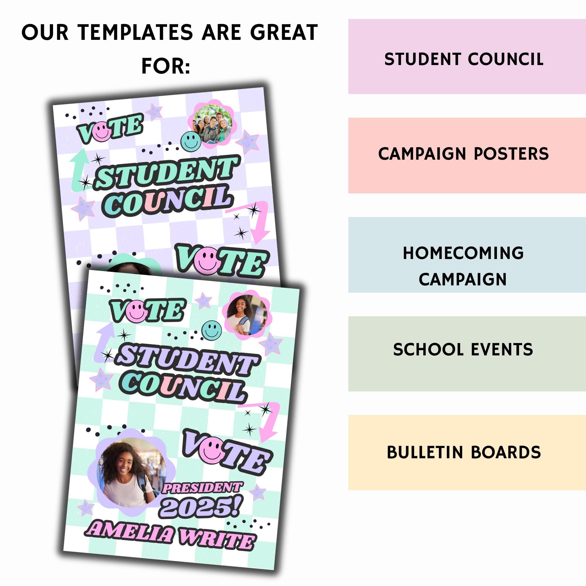 Editable Student Council Voting Flyer Templates (canva Download) - Etsy
