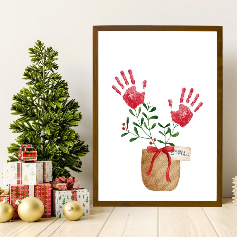 Christmas Handprint Art: Family Keepsake Craft (digital Download) - Etsy