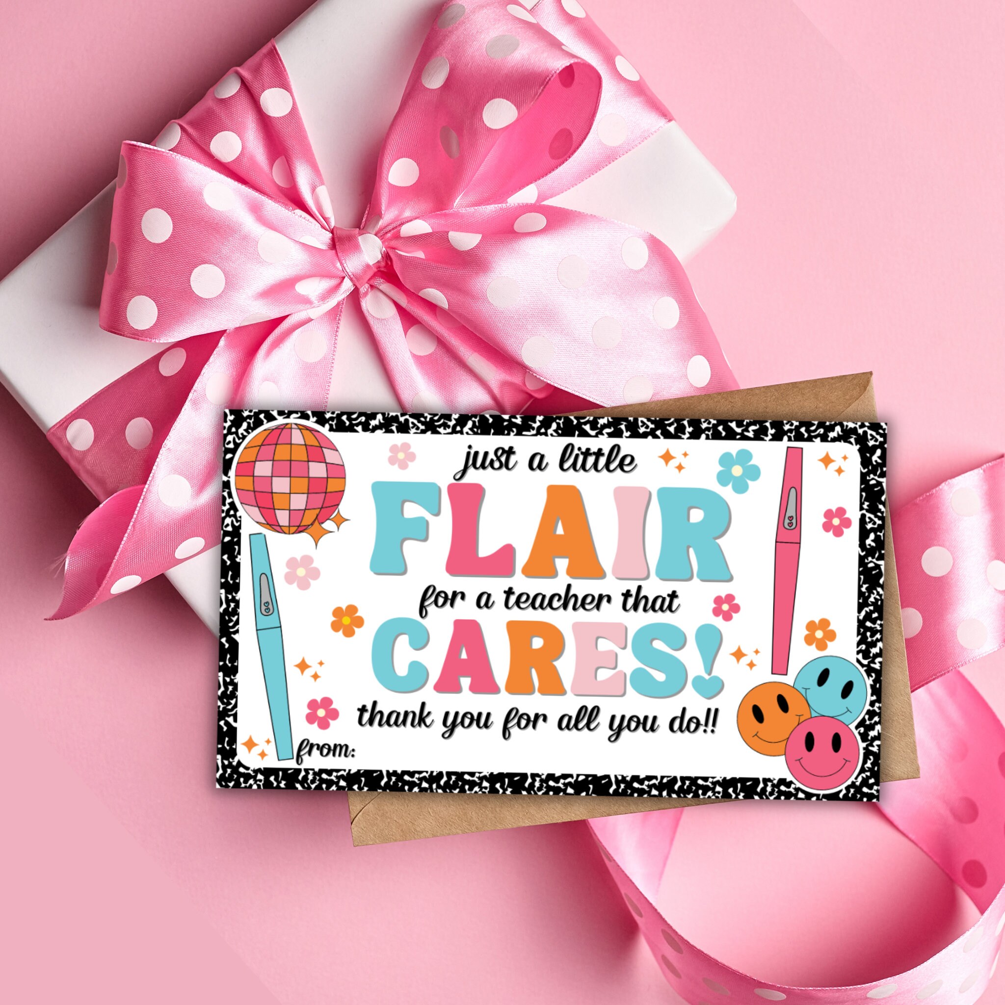 Flair Pen Tag, Teacher Gift Tag, Flair Pen Gift Tag, Flair, Flair Pen ...
