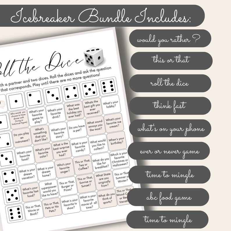 Editable Icebreaker Games: Office Party, Team Building (digital ...