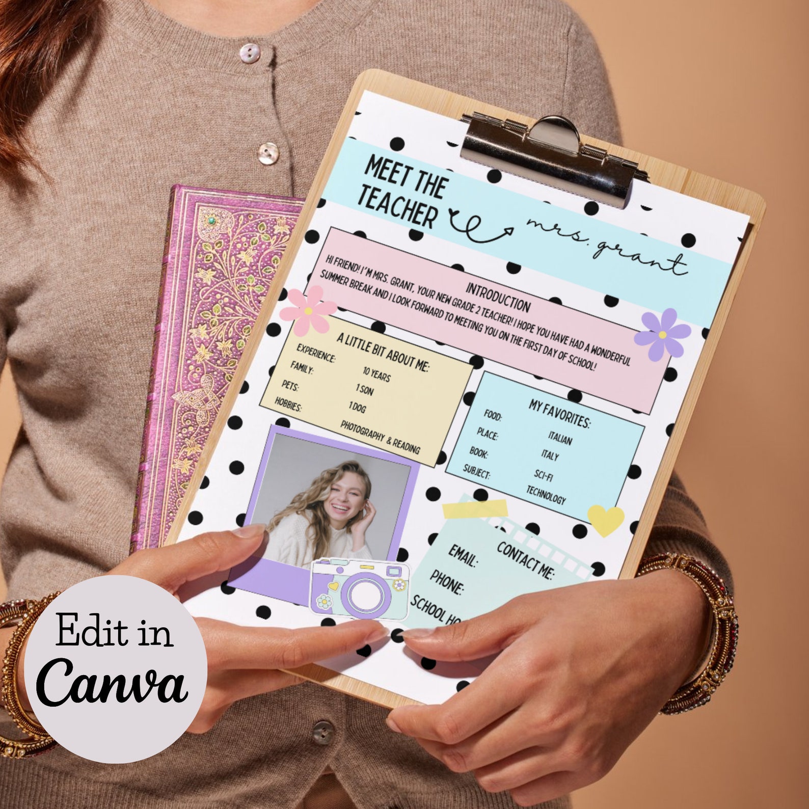 Meet the Teacher, Editable Meet the Teacher, Meet the Educator Template ...