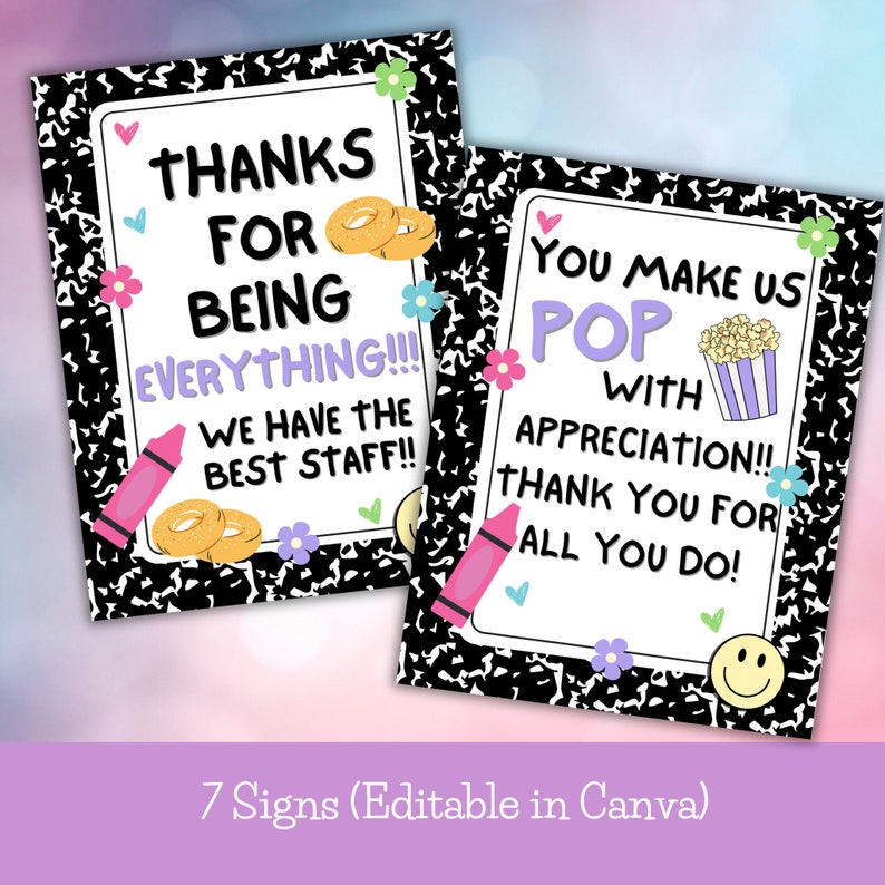 Teacher Appreciation Week Flyer Bundle: Editable Canva Template ...