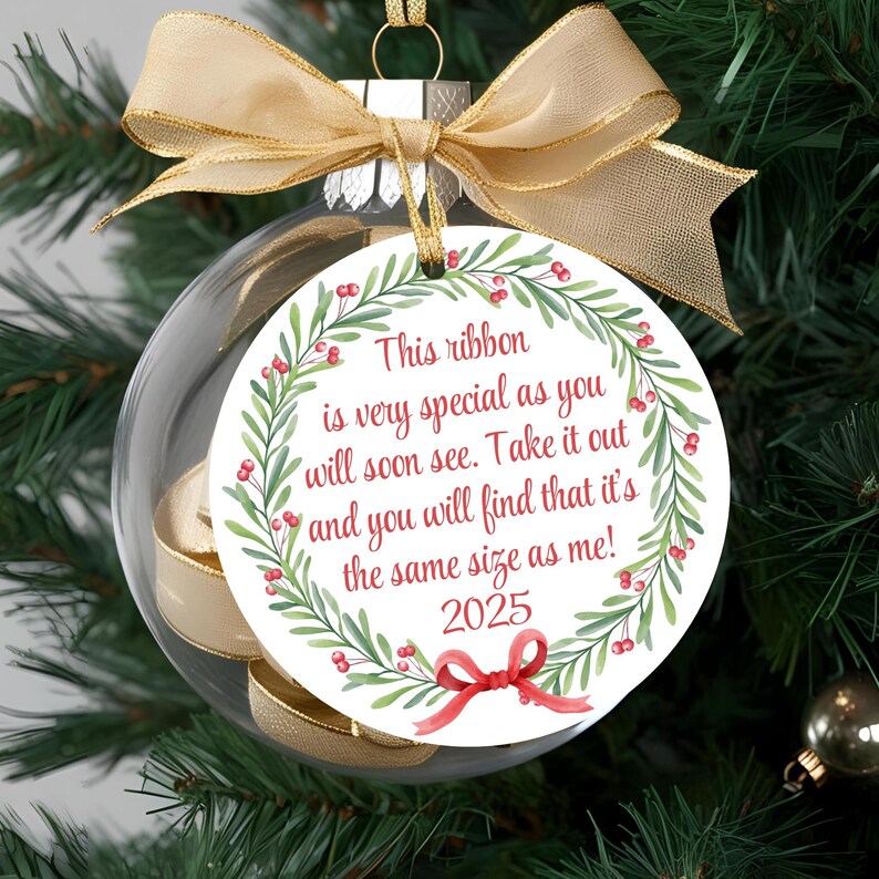 Ribbon, Tag, Same Size as Me, Ribbon Ornament, Height Ornament Tag ...