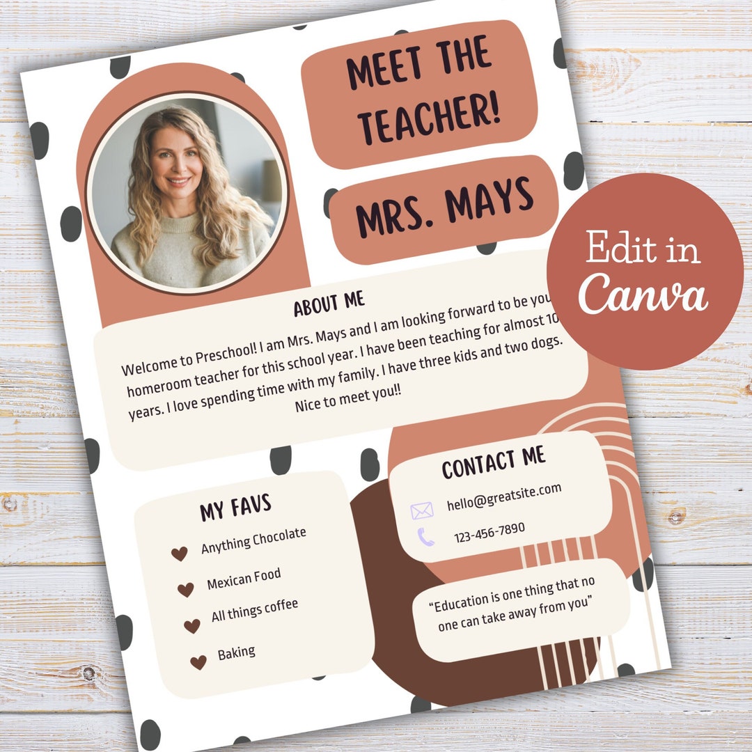 Conozca al maestro, plantilla de conozca al maestro editable, plantilla ...