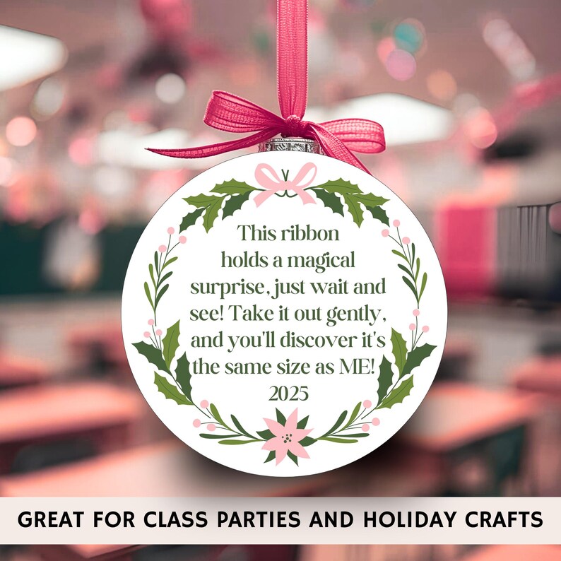 Ribbon Height Ornament Tag (digital Download) - Etsy