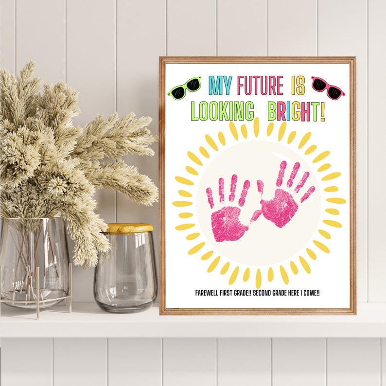 Future is Looking Bright Handprint Art: School Keepsake (digital ...