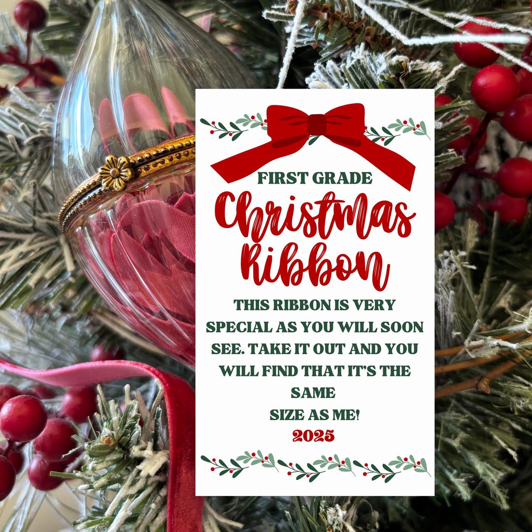 Ribbon Height Ornament Tag: Keepsake Christmas Craft (digital Download ...