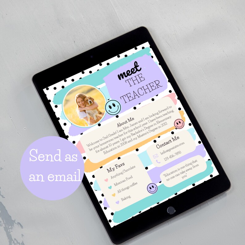 Meet the Teacher PDF, Template, Back to School Flyer,editable Teacher ...