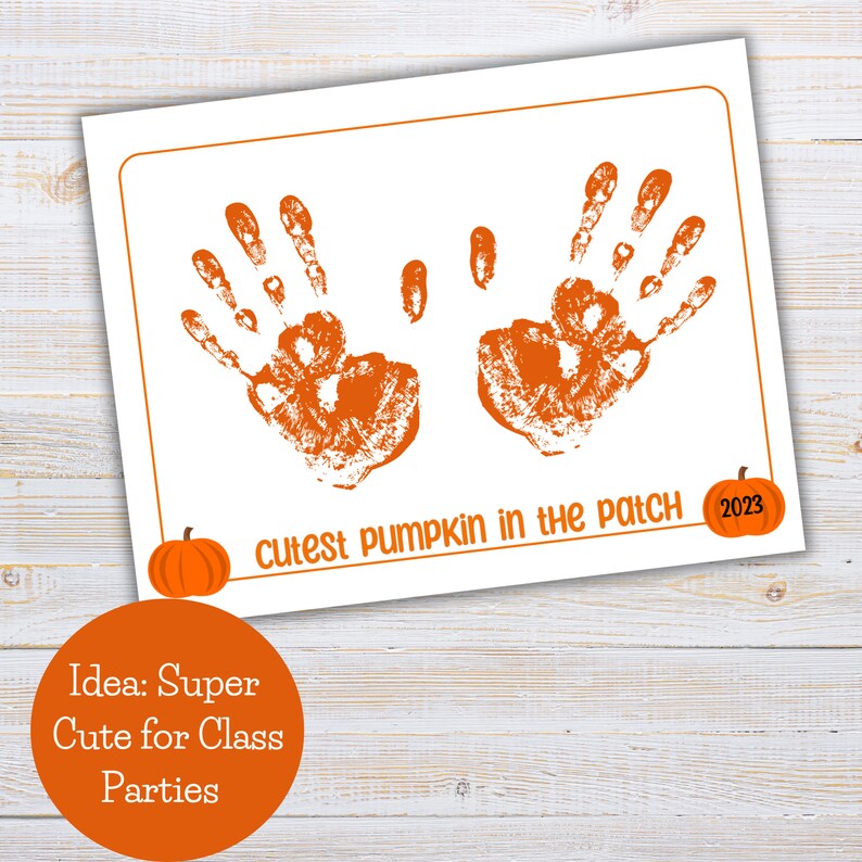 Halloween Handprint Craft Template Happy Halloween - Etsy