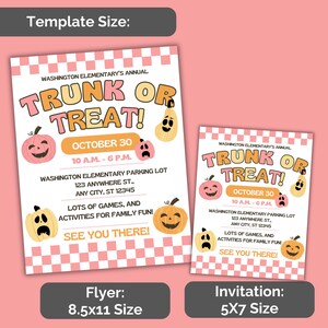 Trunk or Treat Flyer & Invitation Template: Fall Festival Decor (canva ...
