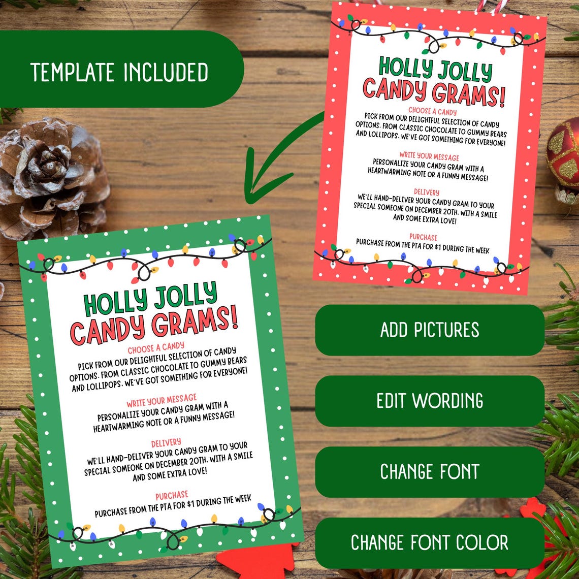Candy Grams Printable: Editable Canva Template (digital Download) - Etsy